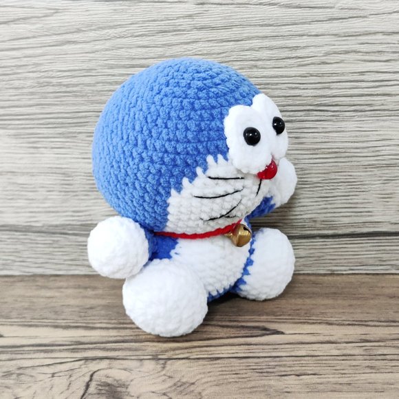 Handmade | Toys | Handmade Amigurumi Crochet Doraemon Doll | Poshmark